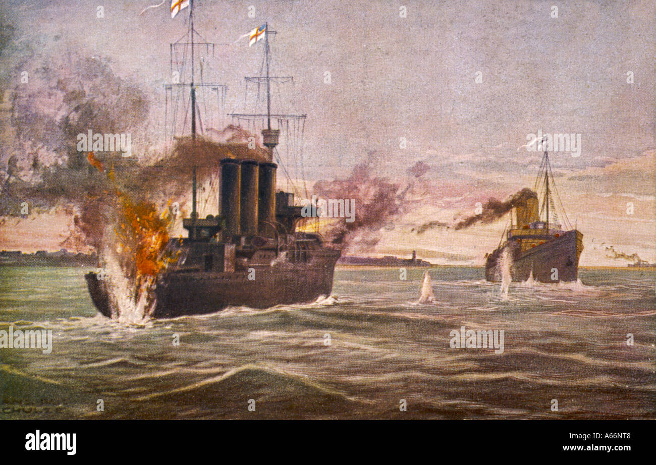 Minelaying In Thames Stock Photo - Alamy