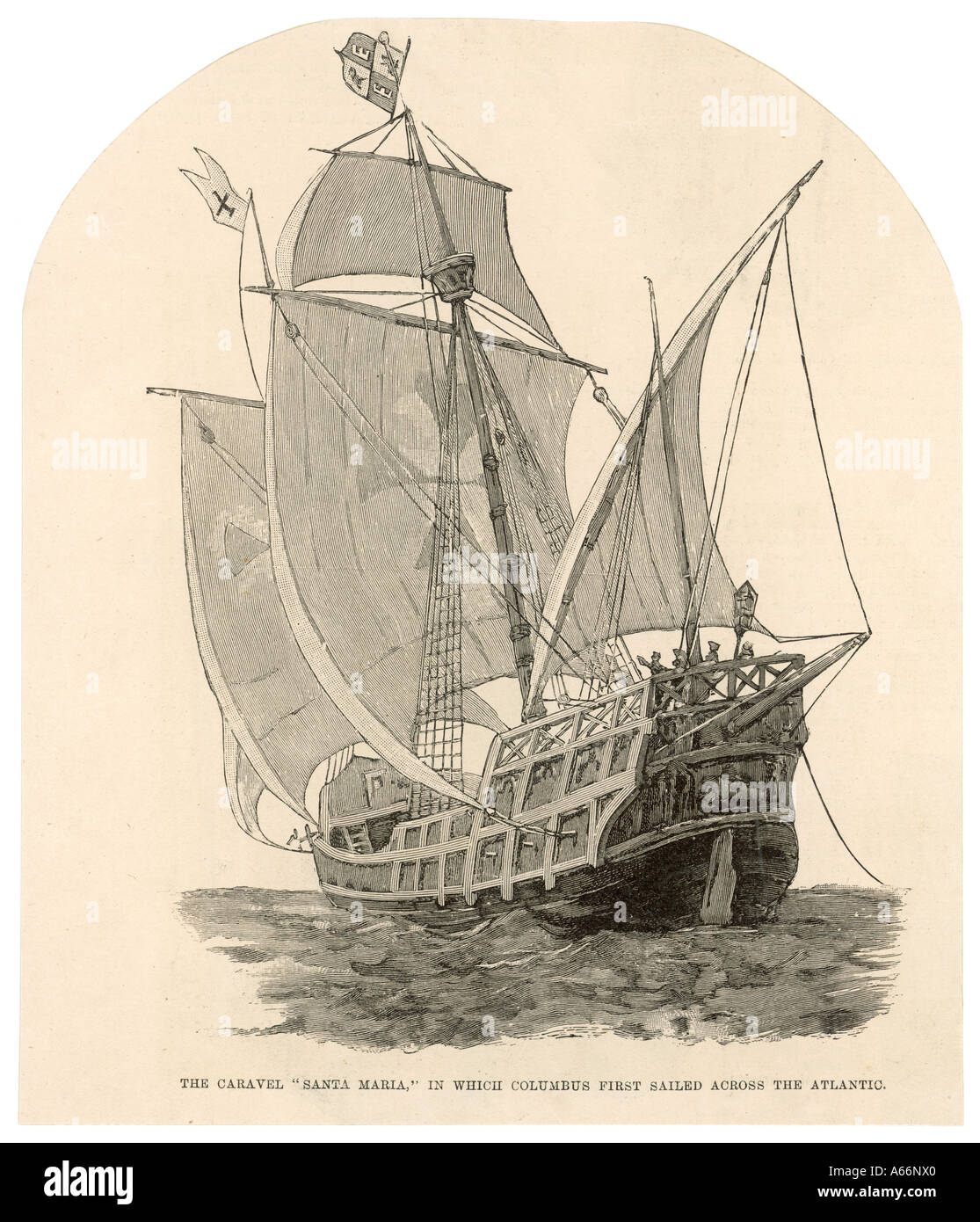 Santa Maria Of Columbus Stock Photo - Alamy