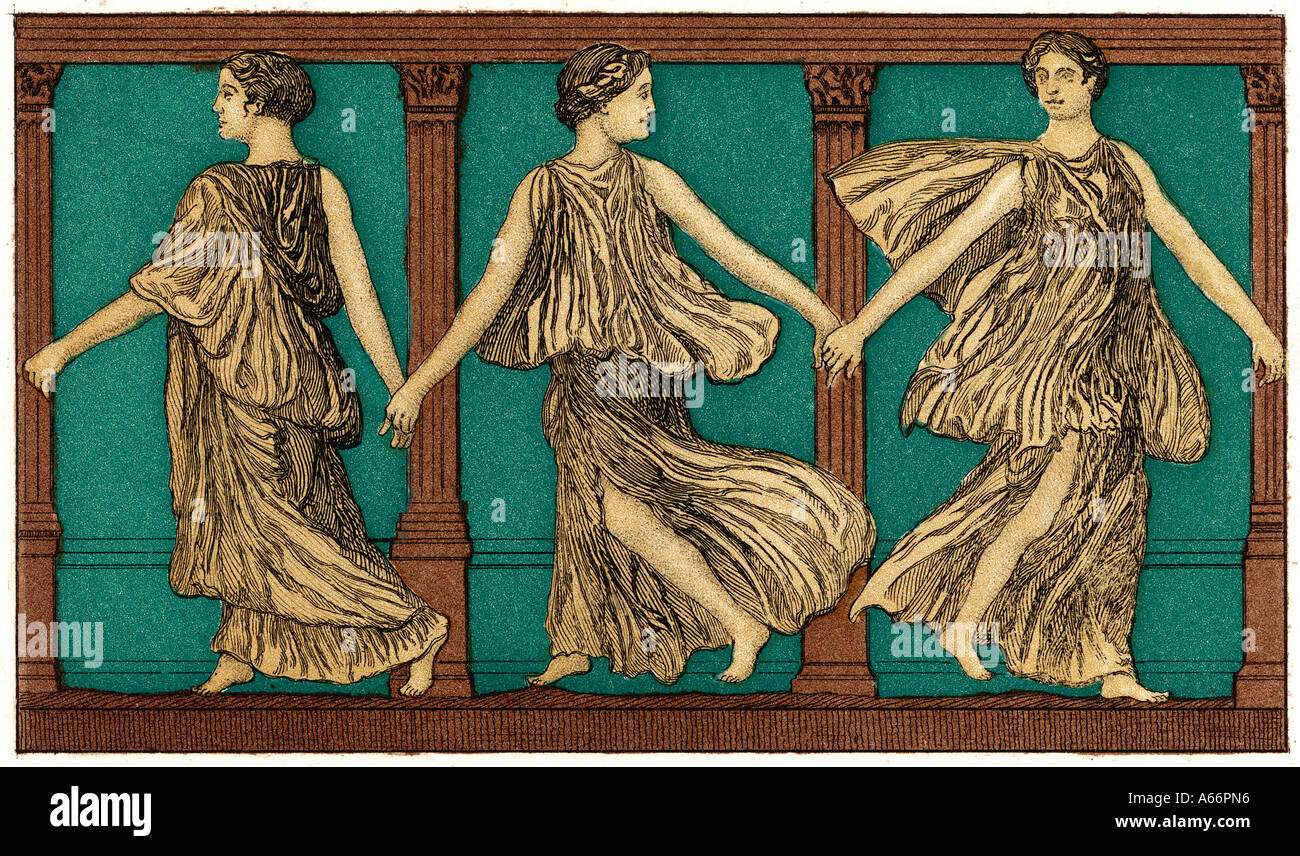 Three Greek Dancers Stock Photo - Alamy