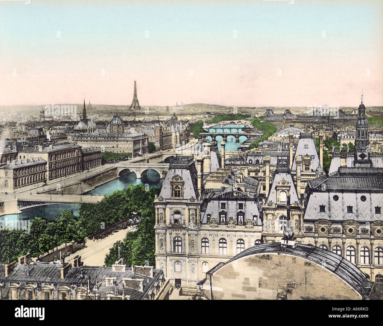 Paris Eight Bridges 1905 Stock Photo - Alamy