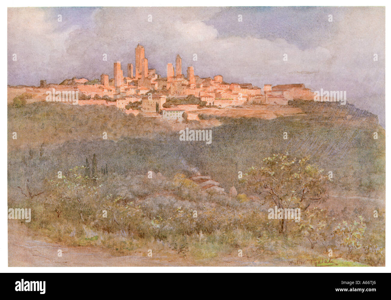Italy San Gimignano 1913 Stock Photo - Alamy