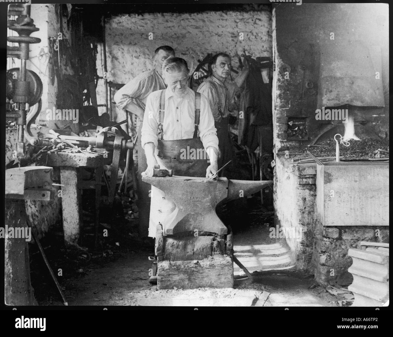 Blacksmith forge Black and White Stock Photos & Images - Alamy
