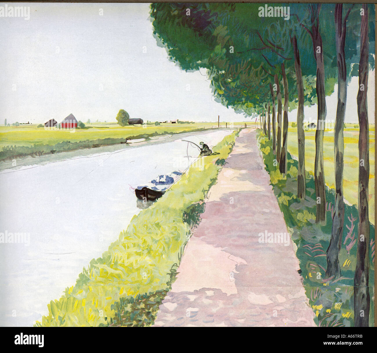 Netherlands Canal Scene Stock Photo - Alamy