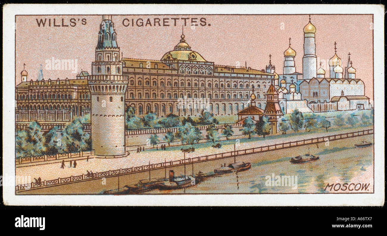 Moscow Kremlin Cig Card Stock Photo - Alamy