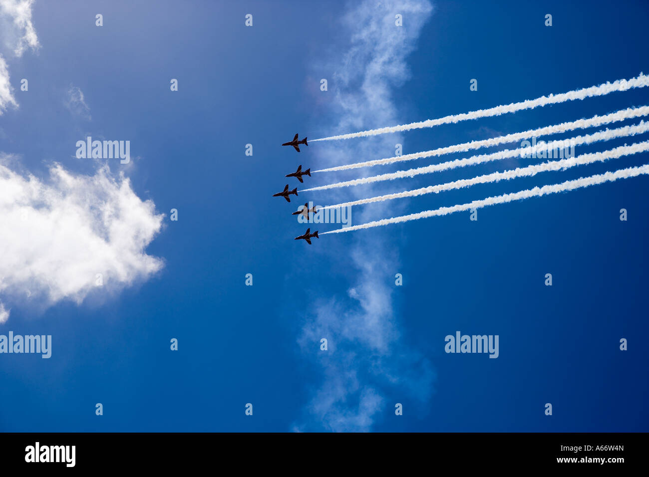 The Red Arrows in action Stock Photo - Alamy