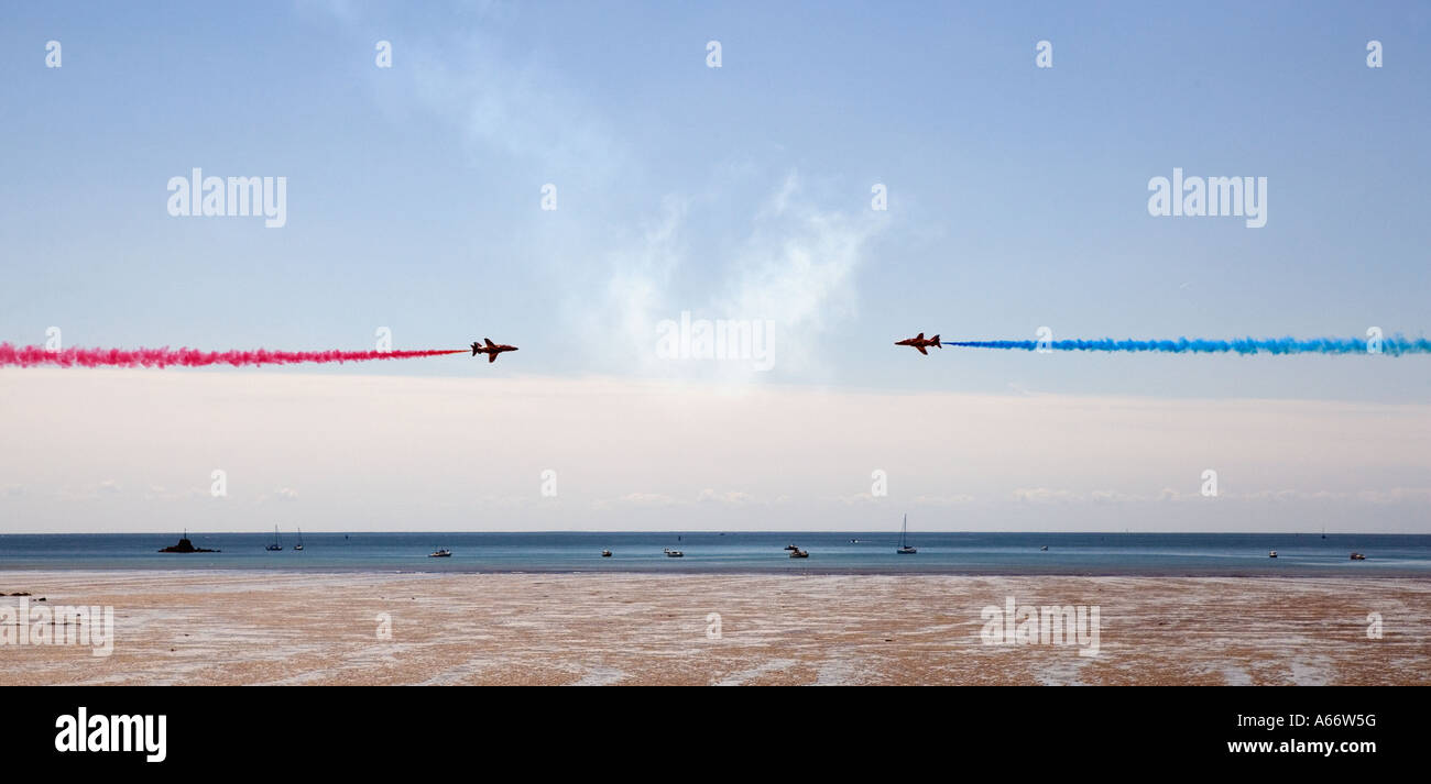The Red Arrows in action Stock Photo - Alamy