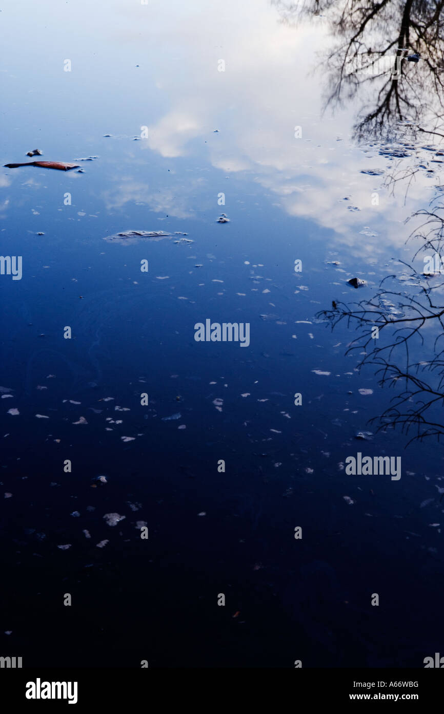 Reflection of sky on water Stock Photo - Alamy