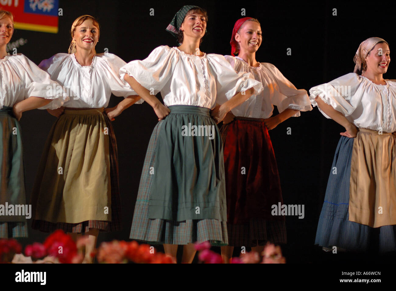 Group of folk dance in traditional Italian costumes from the region of ...