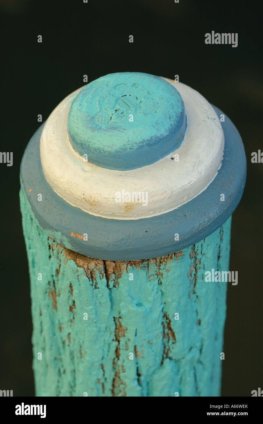 Top of a mooring post in Venice Italy Stock Photo - Alamy