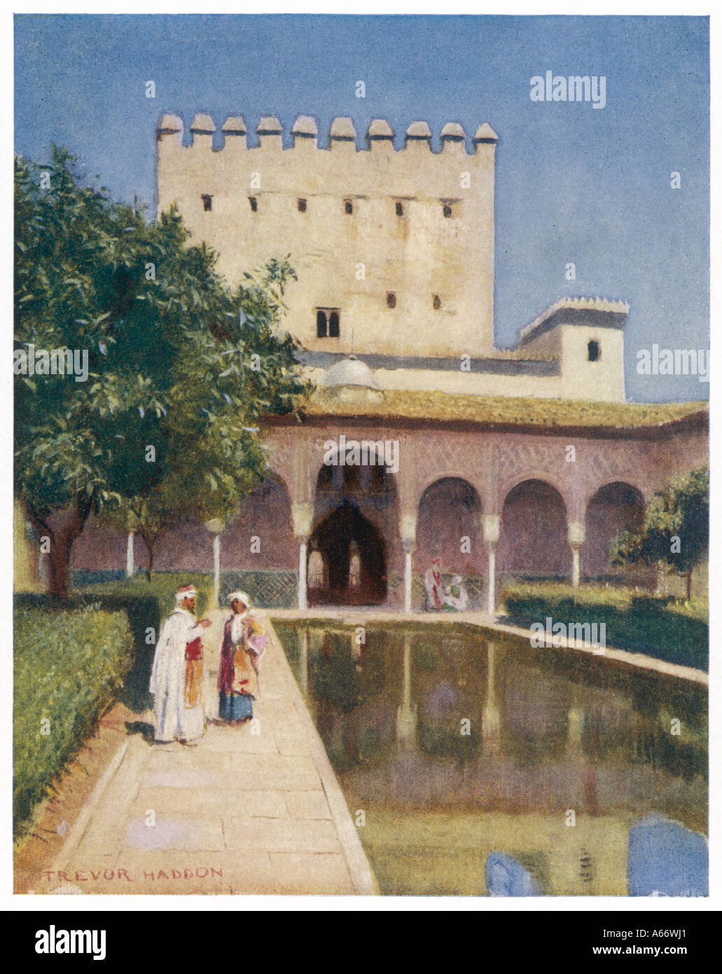 Granada Alhambra Tower Stock Photo - Alamy