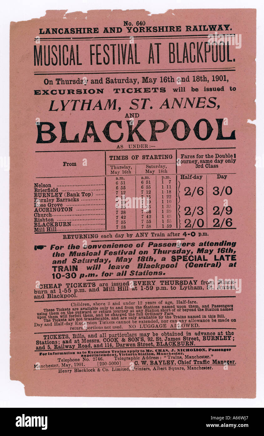 Blackpool Rail Excurs Stock Photo - Alamy