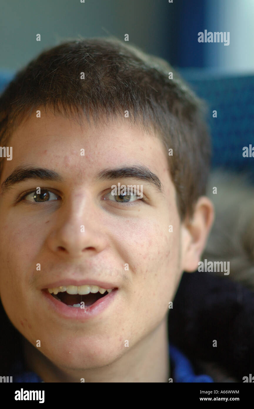 Close-up shot of a joking boy, 16 years old Stock Photo - Alamy