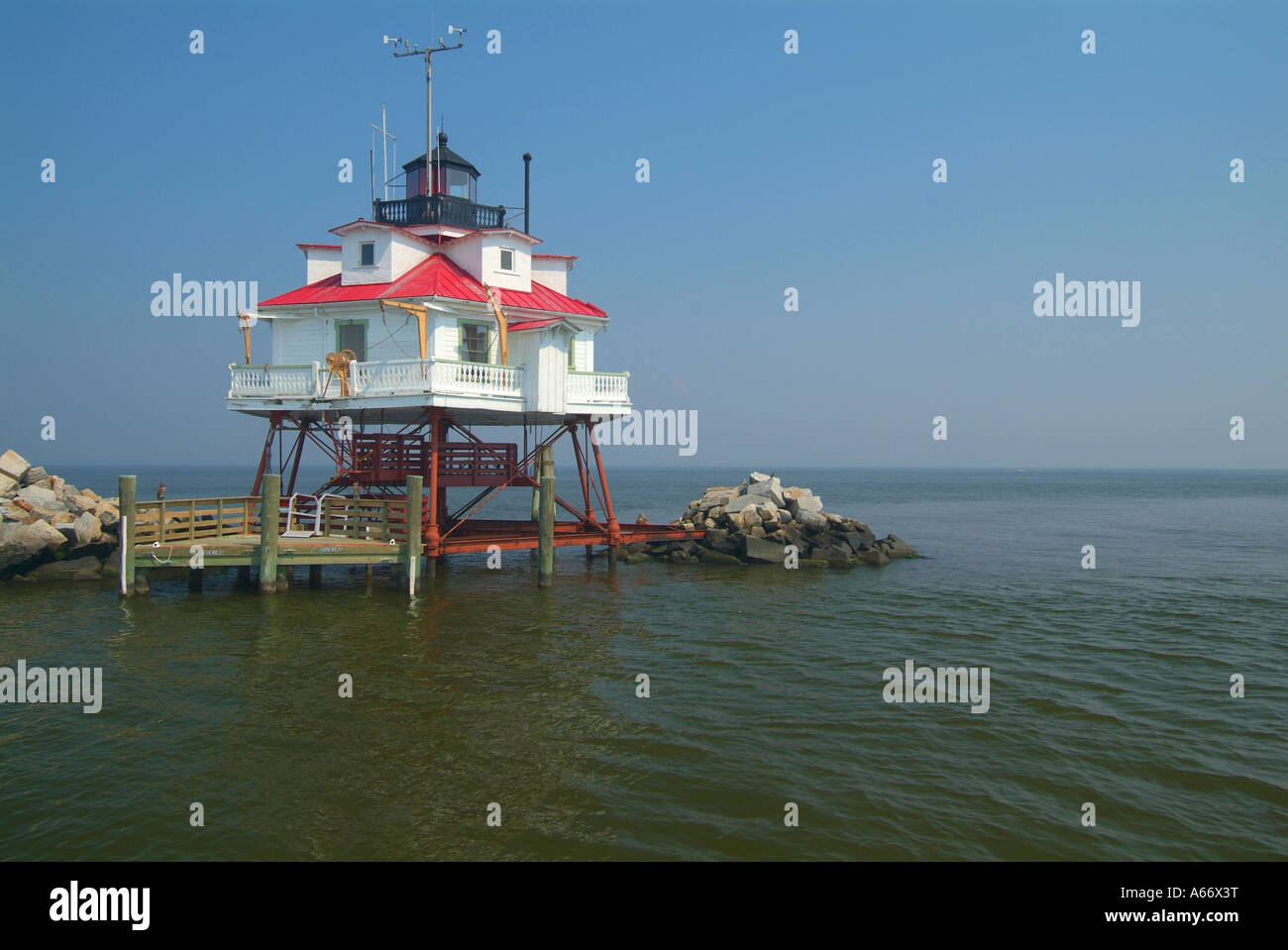 Thomas Point Shoal Lighthouse on the Chesapeake Bay Maryland Stock ...