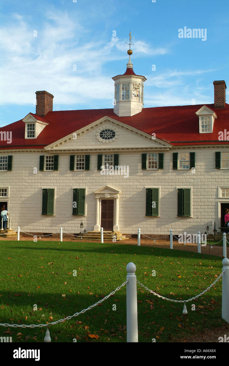 Detail of the home of the first American president Stock Photo - Alamy