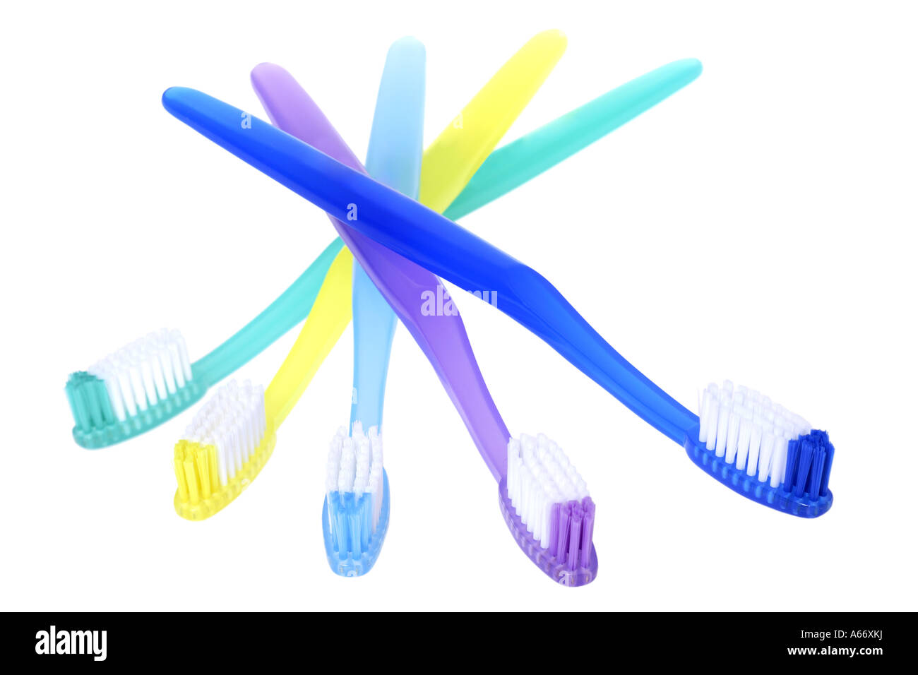 Toothbrushes cut out on white background Stock Photo - Alamy