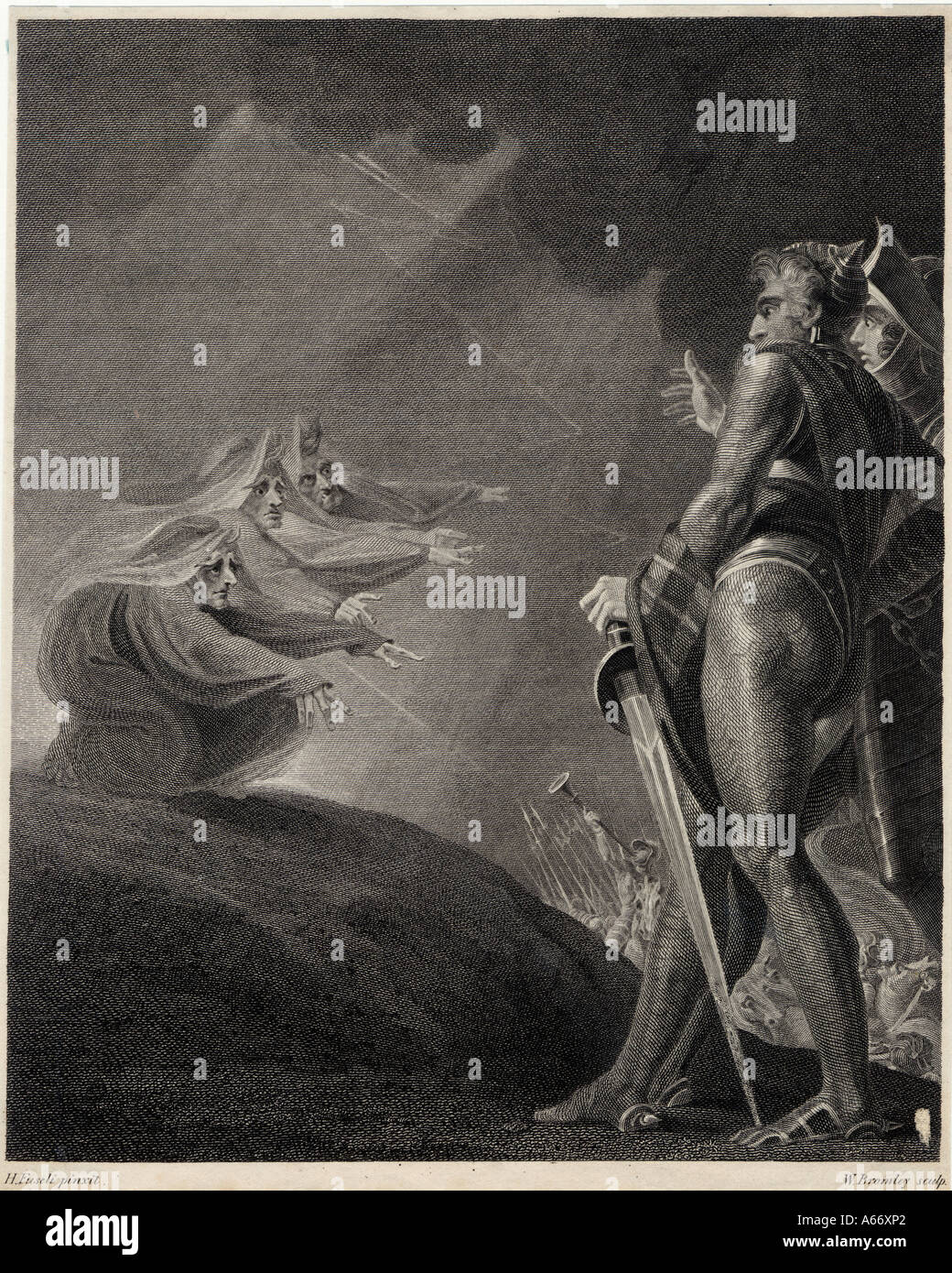 Macbeth Witches Heath Stock Photo - Alamy