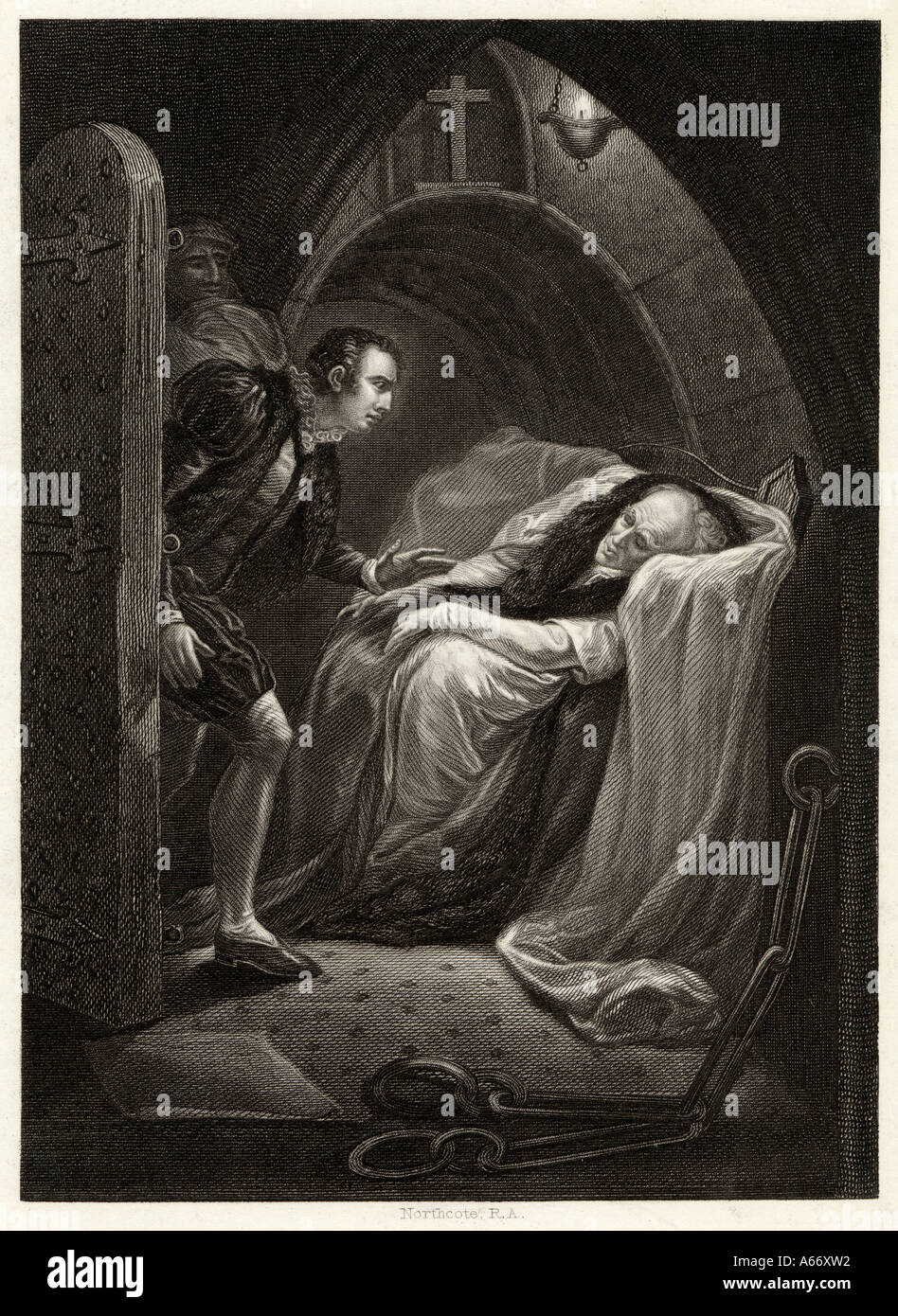 Scene v the death mortimer in the tower hi-res stock photography and ...