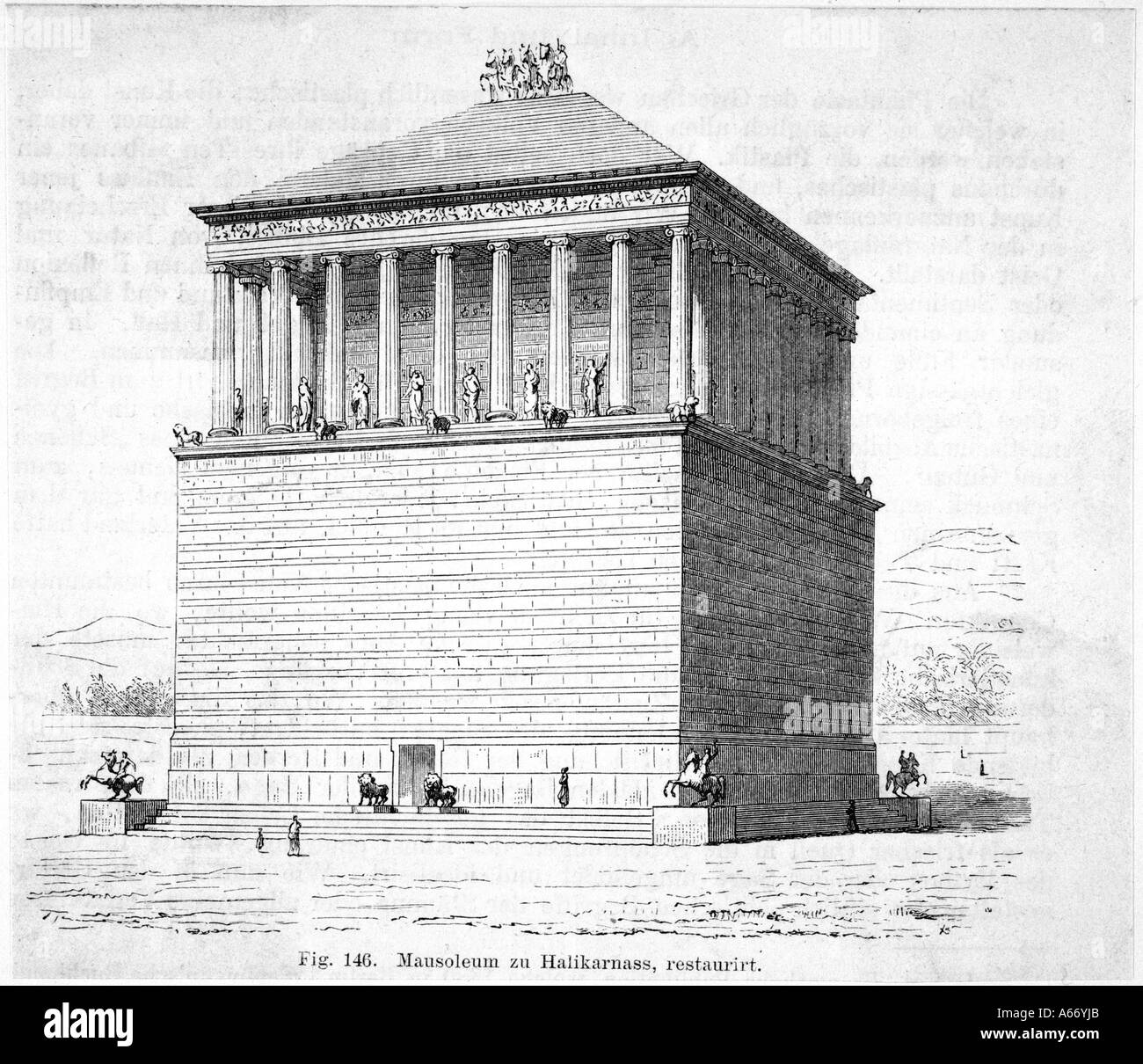 Mausoleum Of Halicarnassus Drawing