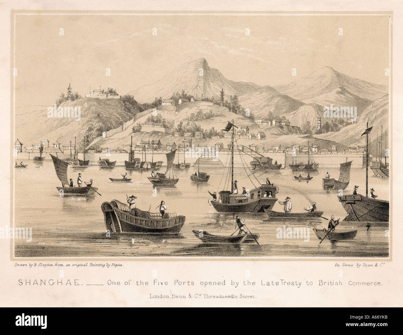 China Shanghai Port 1850 Stock Photo - Alamy