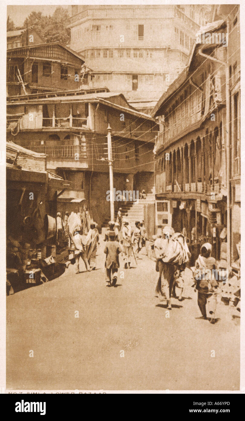 India Simla Bazaar 1920s Stock Photo - Alamy