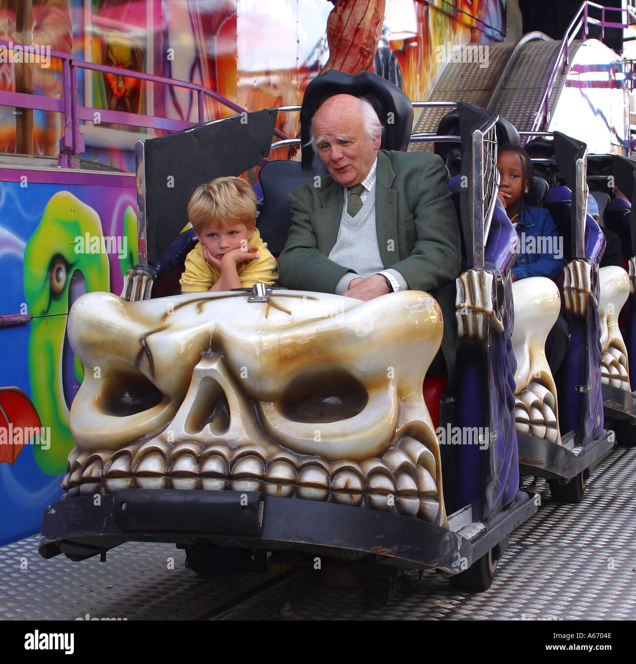 Ghost train fairground ride on hi-res stock photography and images - Alamy
