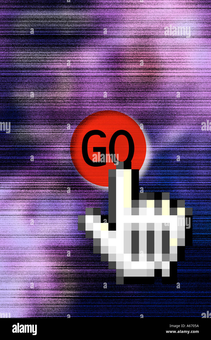 GO button internet illustration Stock Photo - Alamy