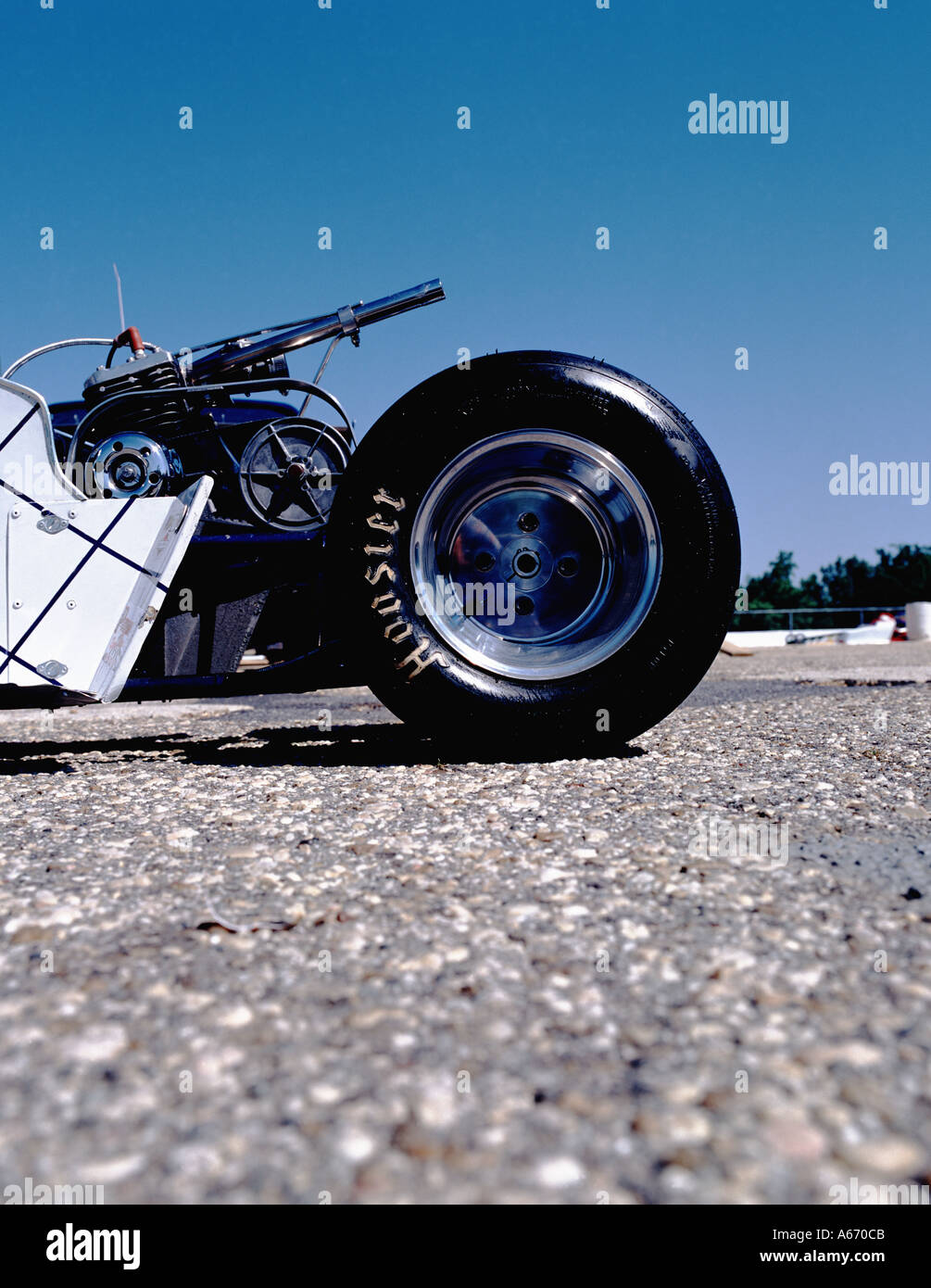 Drag car tire Stock Photo - Alamy