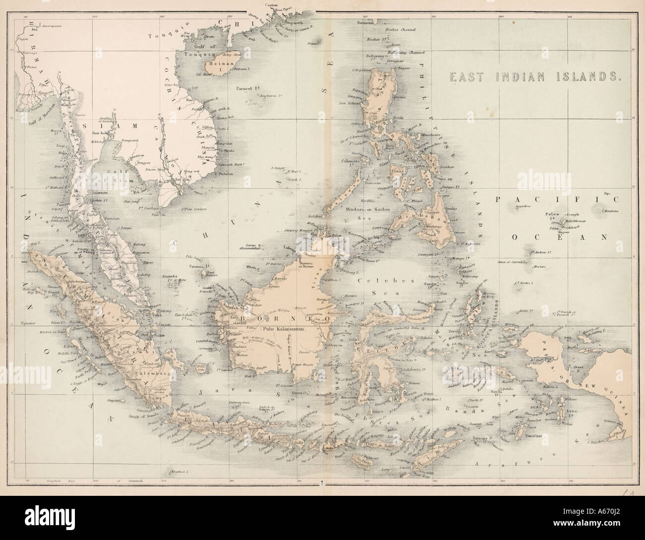 Map East India Islands Stock Photo - Alamy
