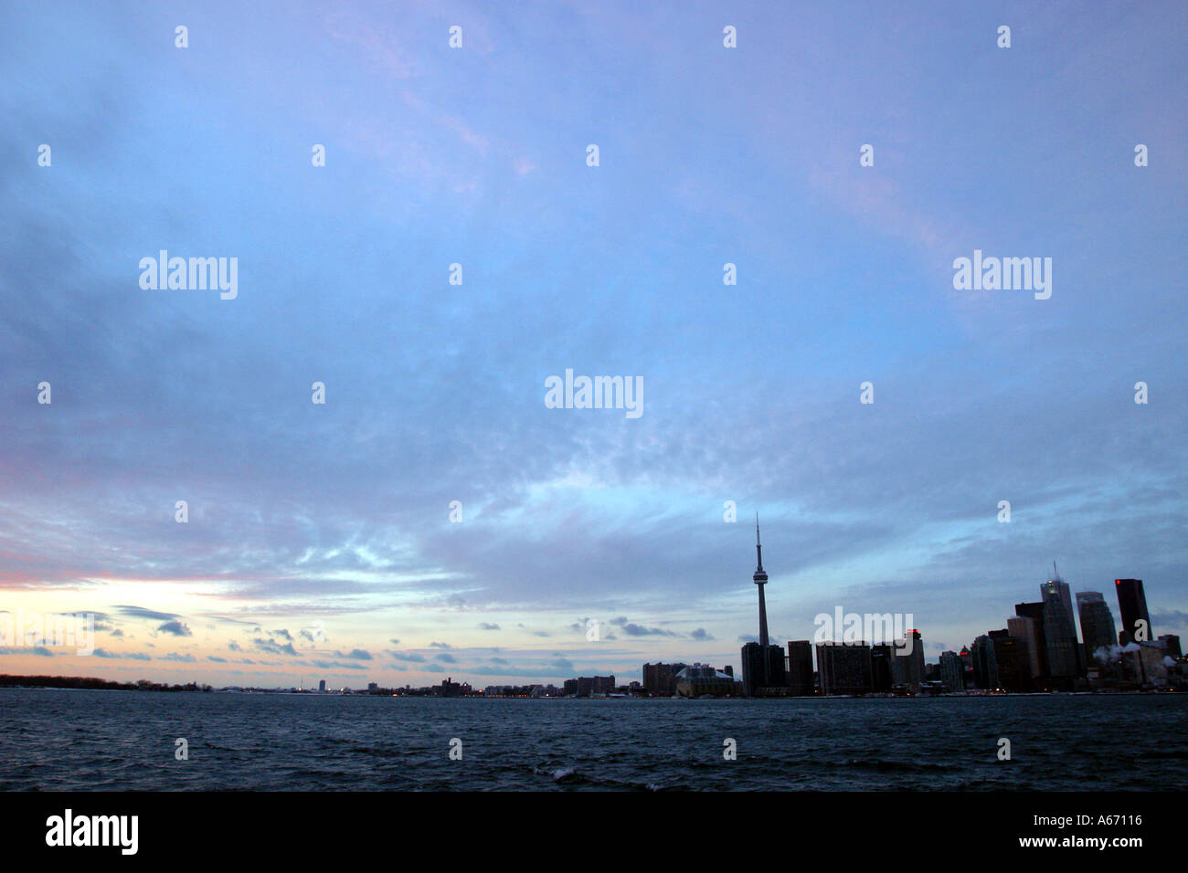 Toronto skyline with Lake Ontario in foreground Stock Photo - Alamy