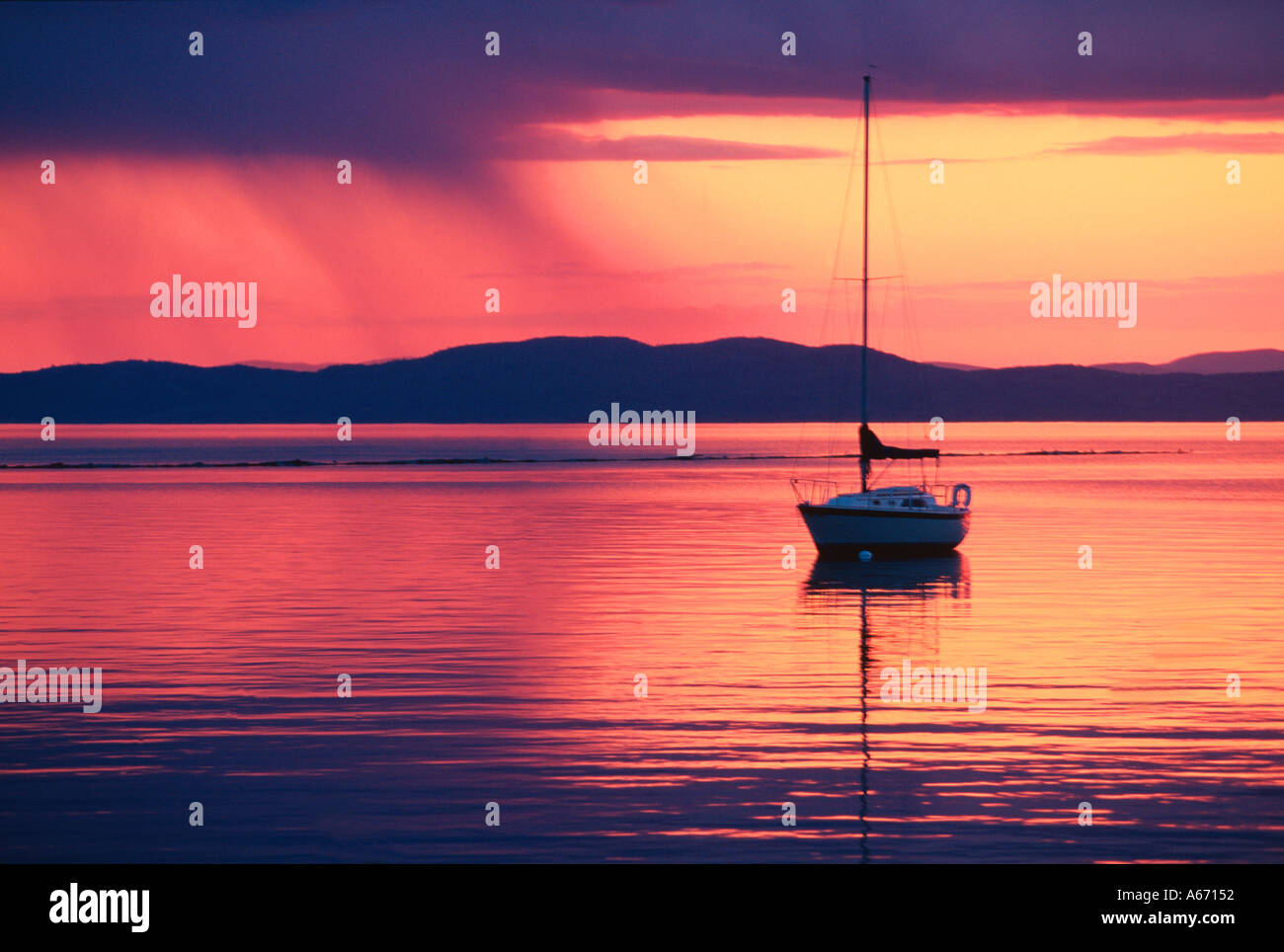 Lake Champlain sunset Burlington Vermont USA Stock Photo - Alamy