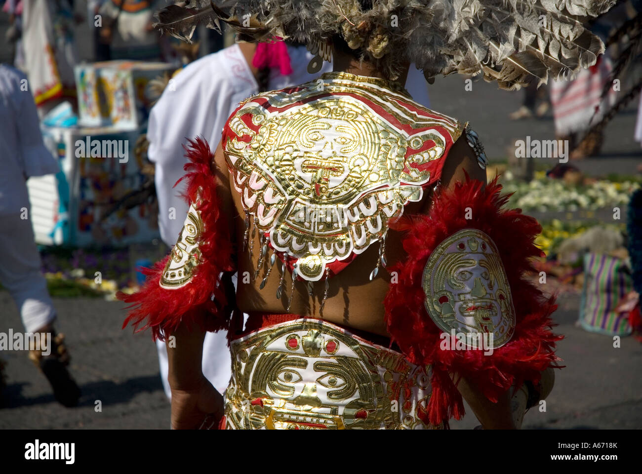 indigenous ritual in the square - plaza, de, la, costitucion - mexico ...