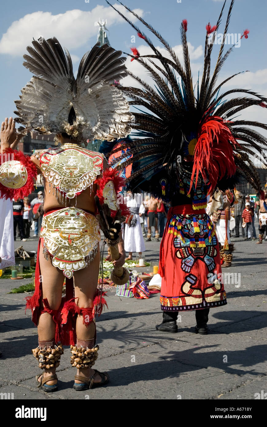 indigenous ritual in the square - plaza, de, la, costitucion - mexico ...