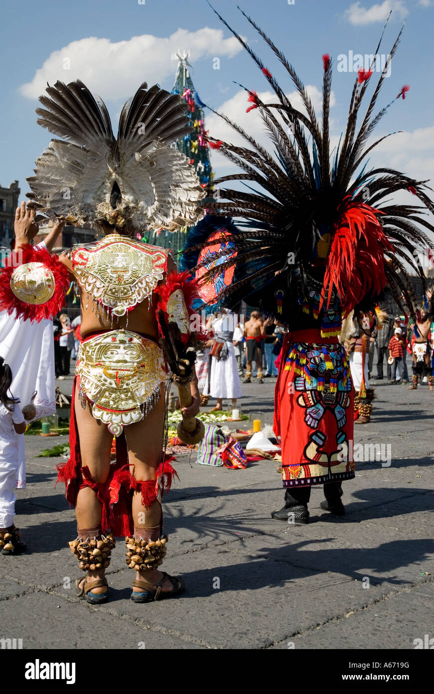 indigenous ritual in the square - plaza, de, la, costitucion - mexico ...