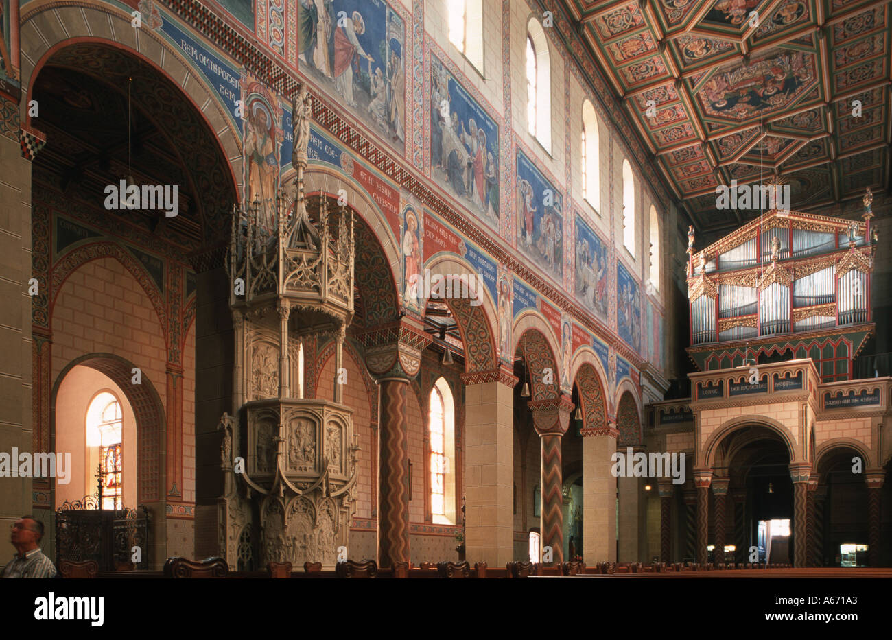 Schwarzwald Gengenbach romanic church interior Stock Photo - Alamy