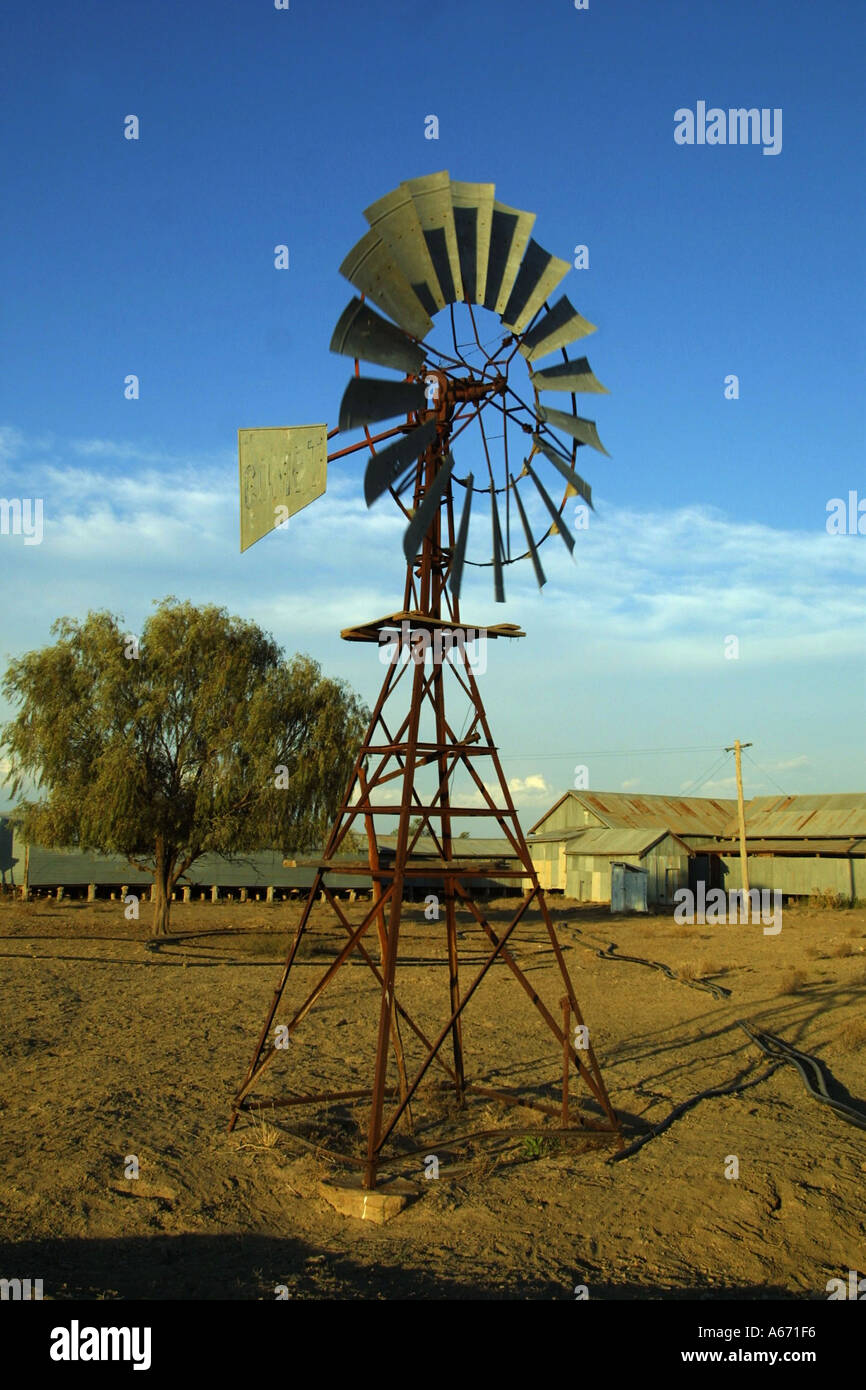 Australian Outback Windmill in drought conditions Western New South ...