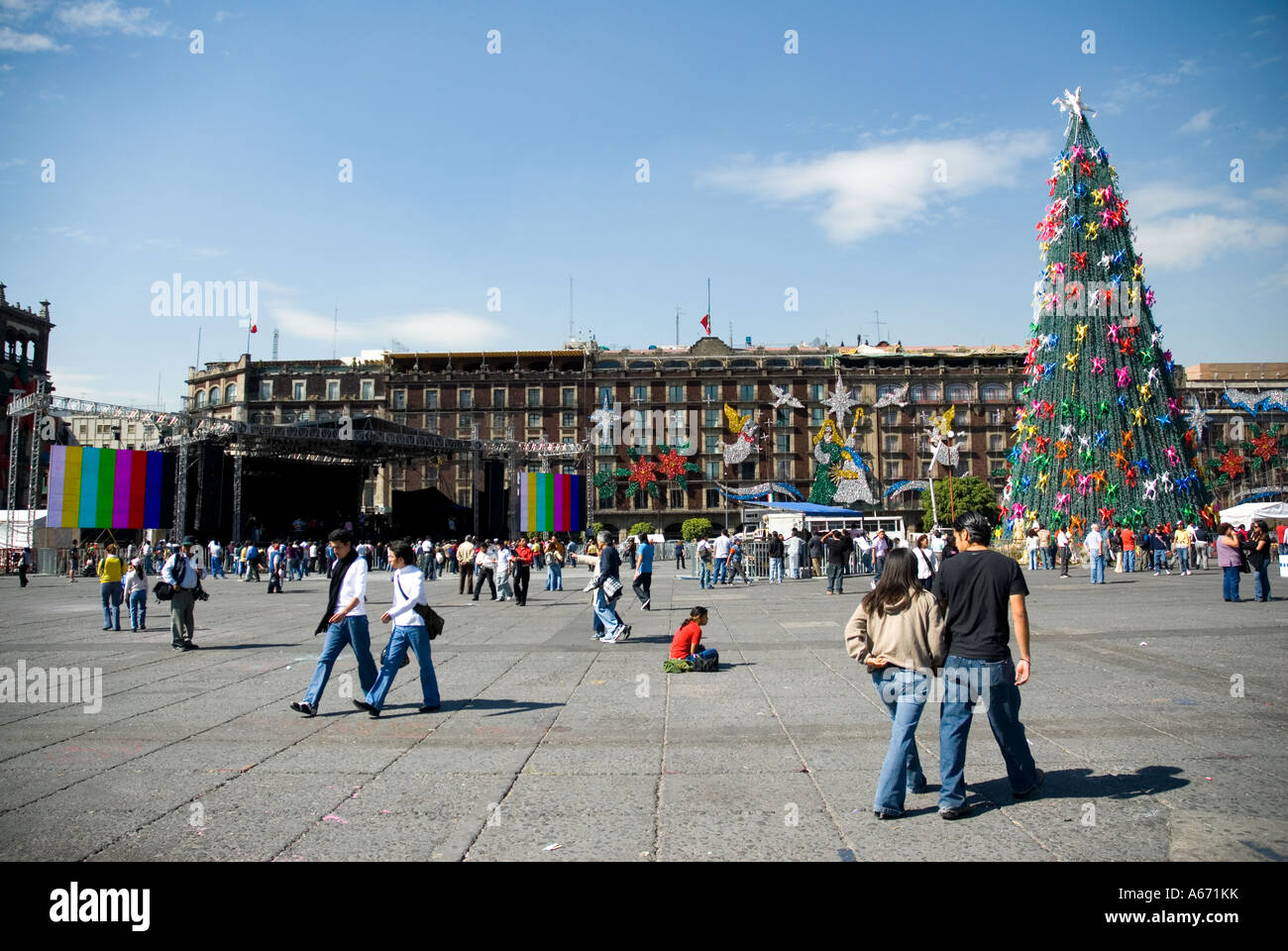 mexico city square - Plaza de la Constitucion Stock Photo - Alamy
