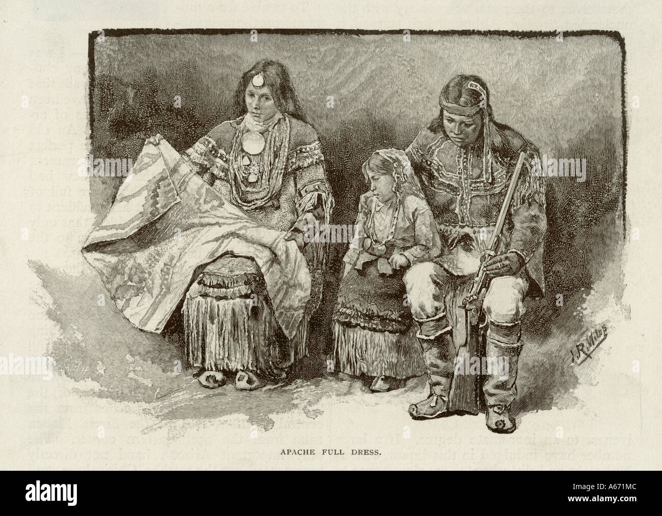 Racial Apache Family Stock Photo - Alamy