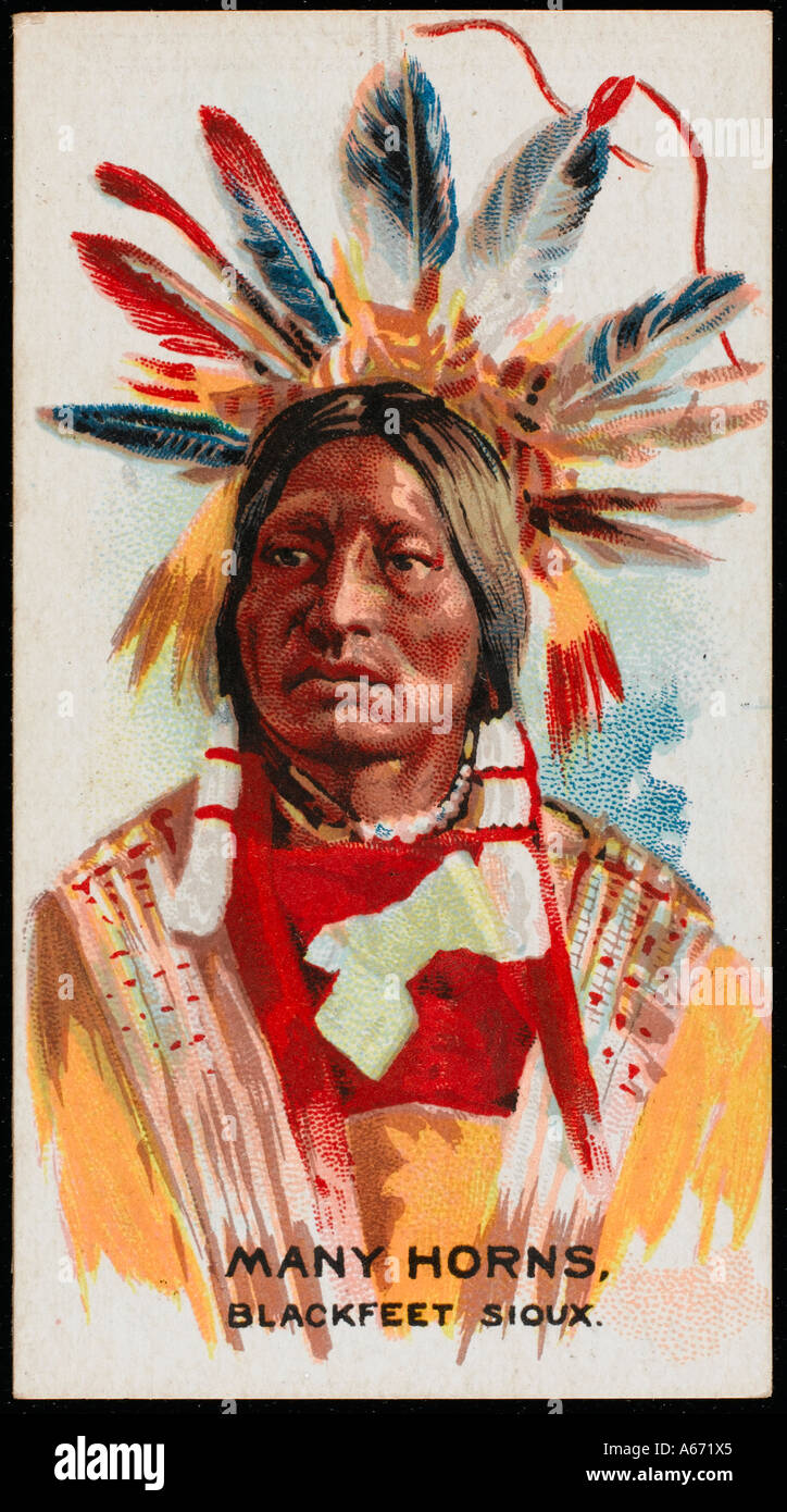 Racial Many Horns Sioux Stock Photo - Alamy