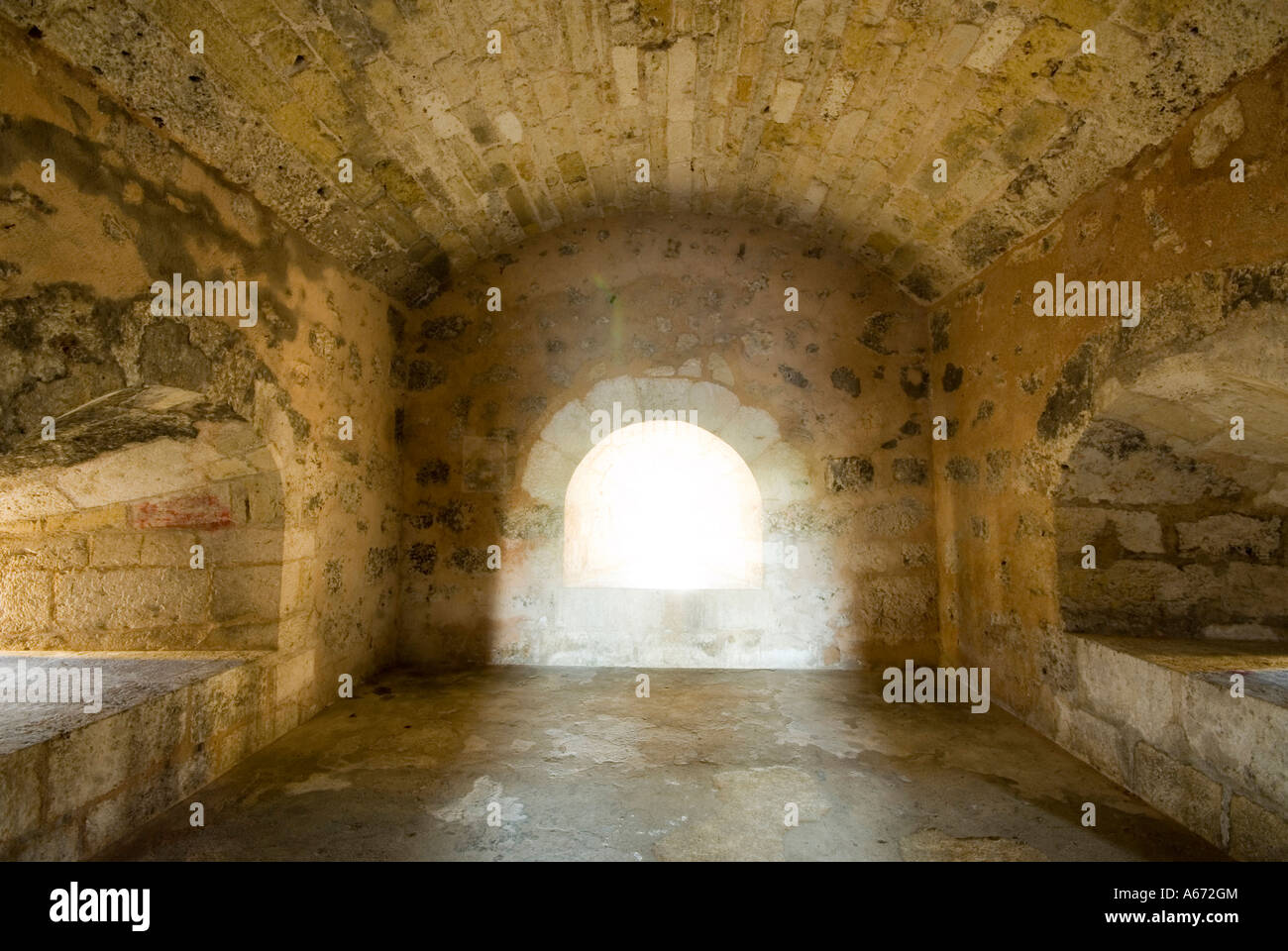 interior jail cell area fortaleza ozama prison military complex santo ...