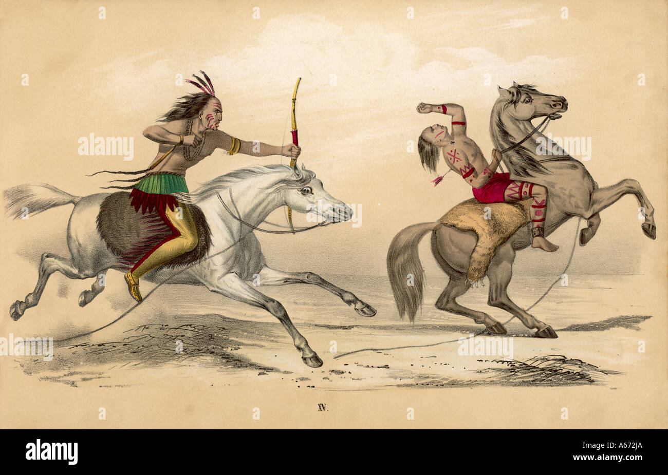 Native indians fighting hi-res stock photography and images - Alamy