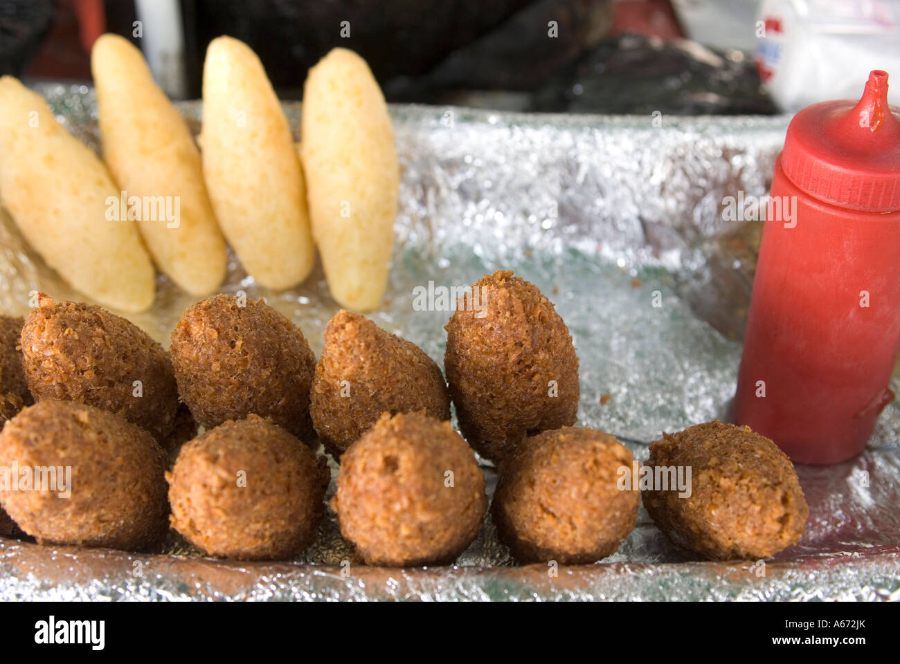street food emanadas johnny cakes fritters from vendor dominican ...