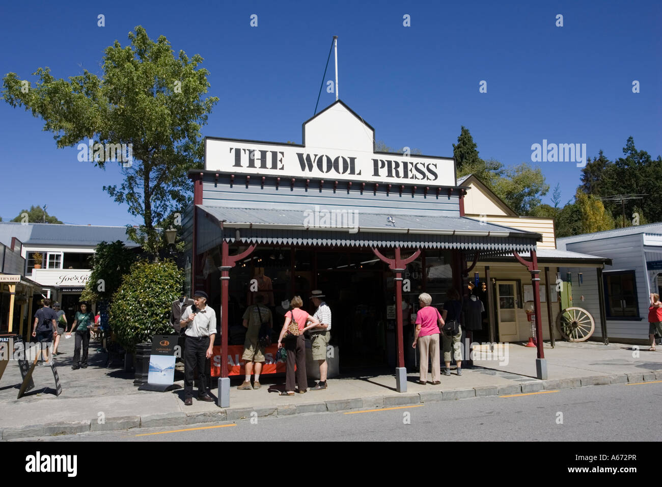 The Wool Press building on main street historic former goldrush town of ...