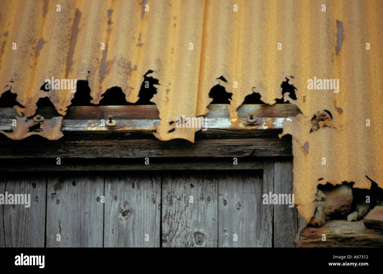 Rusted corrugated iron roof Stock Photo - Alamy