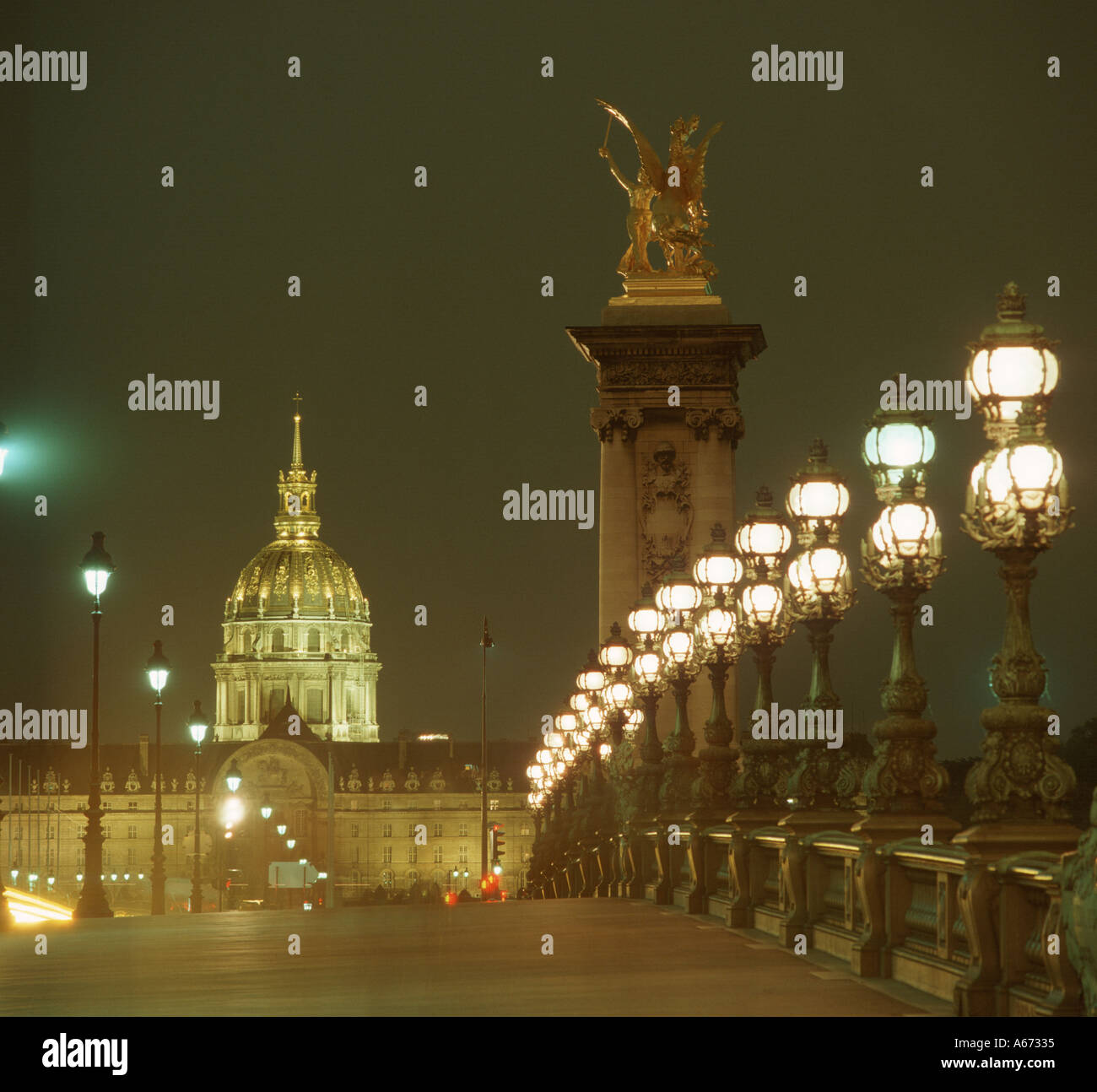 Alexandre III Bridge Paris France at night Stock Photo - Alamy