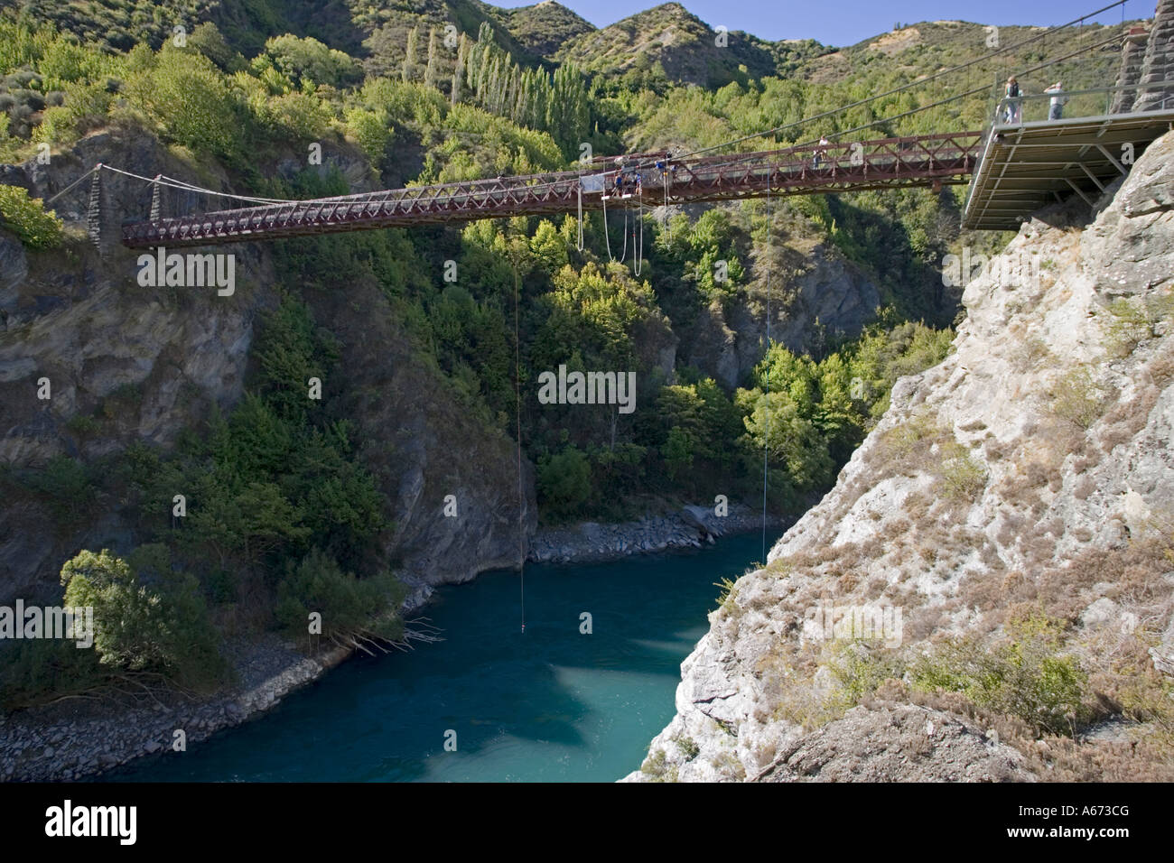 Kawarau Bridge Bungy Queenstown South Island New Zealand Stock Photo ...