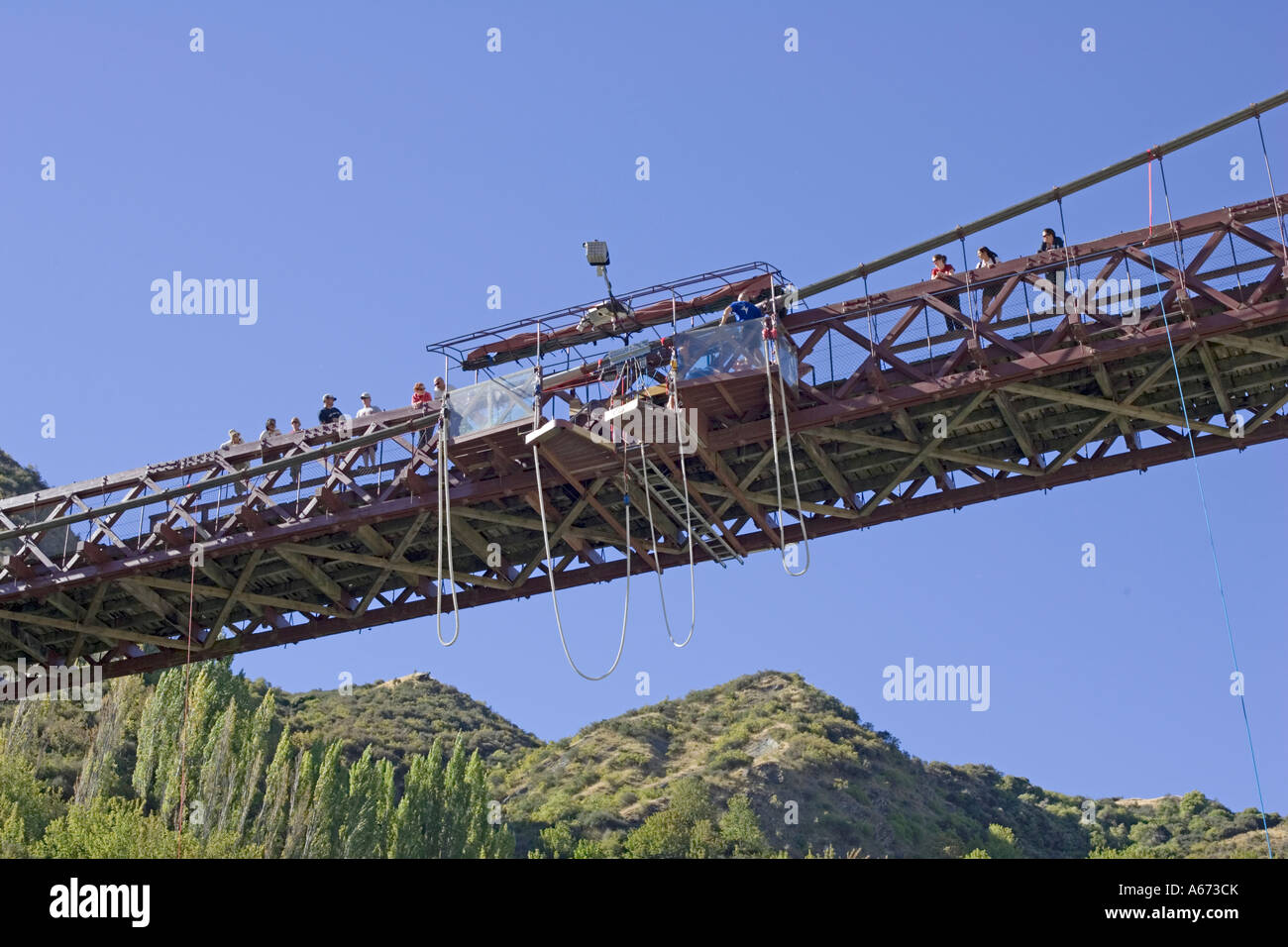 Kawarau Bridge Bungy Queenstown South Island New Zealand Stock Photo ...