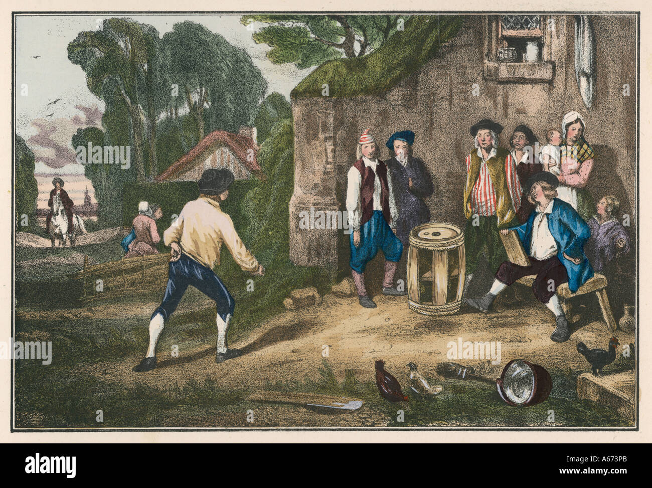 French Barrel Game Stock Photo - Alamy