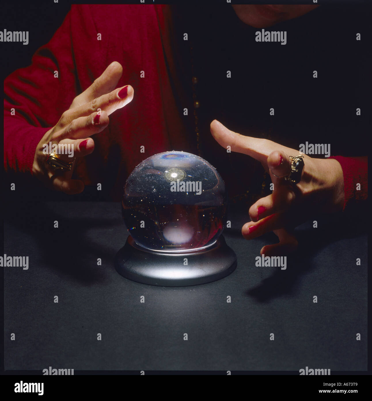 Gypsy fortune teller crystal ball hi-res stock photography and images ...