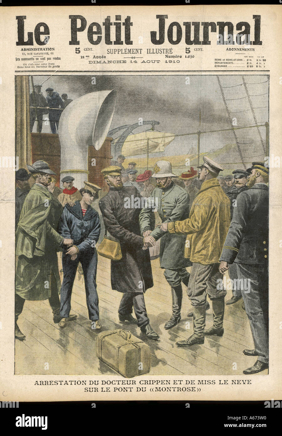 Dr Crippen Arrested 1910 Stock Photo - Alamy
