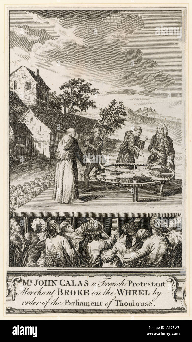 Jean Calas Tortured C18 Stock Photo - Alamy